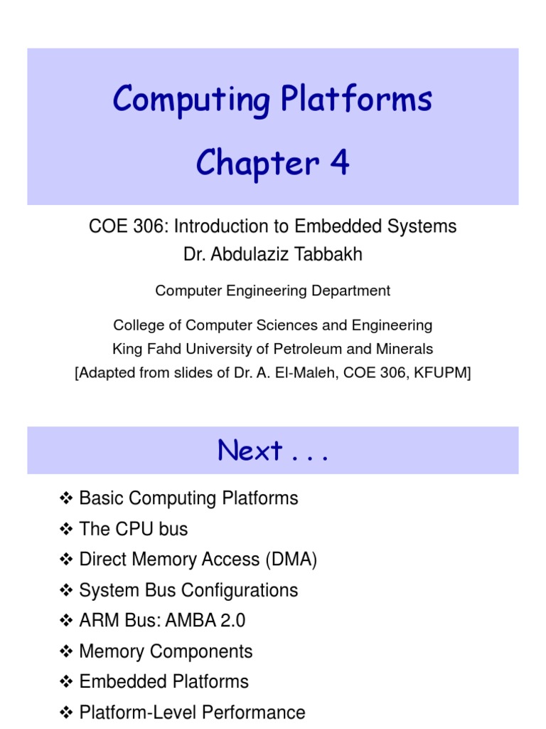 04-Computing Platforms | PDF | Random Access Memory | Electronics