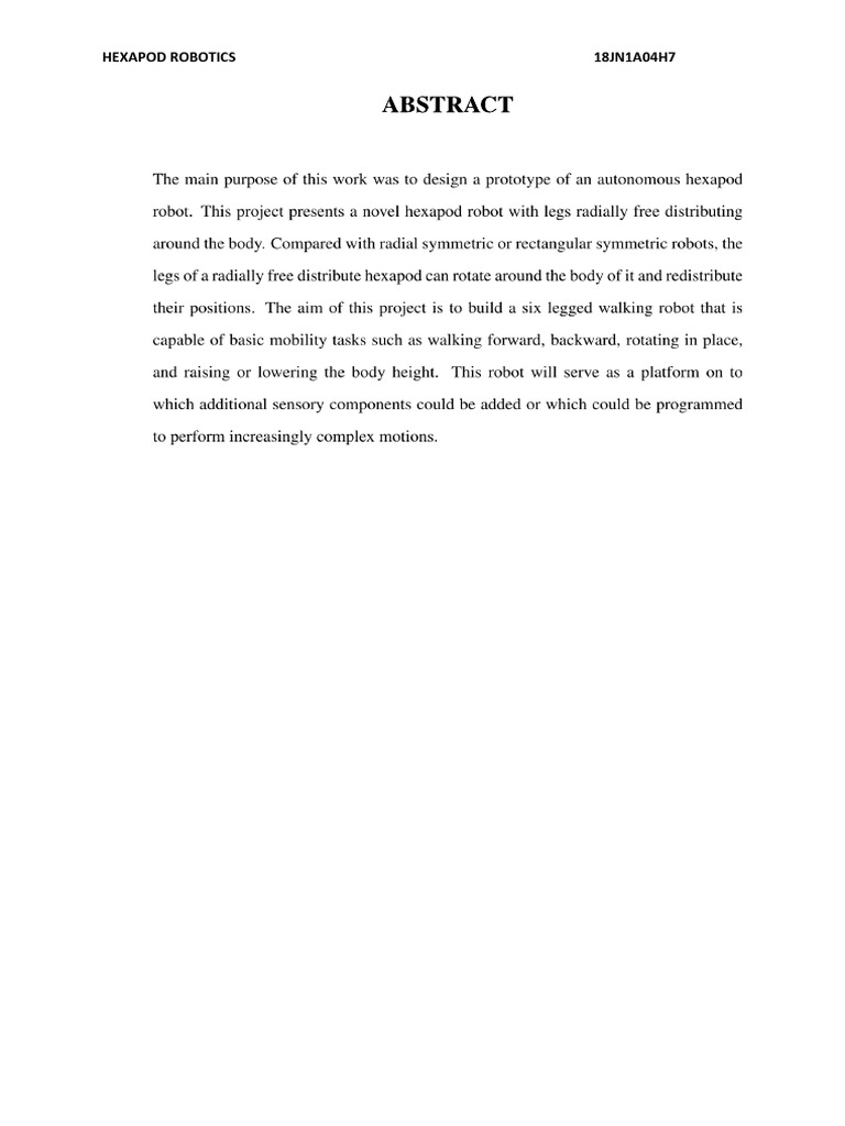 Hexapod Robot Documentation | PDF