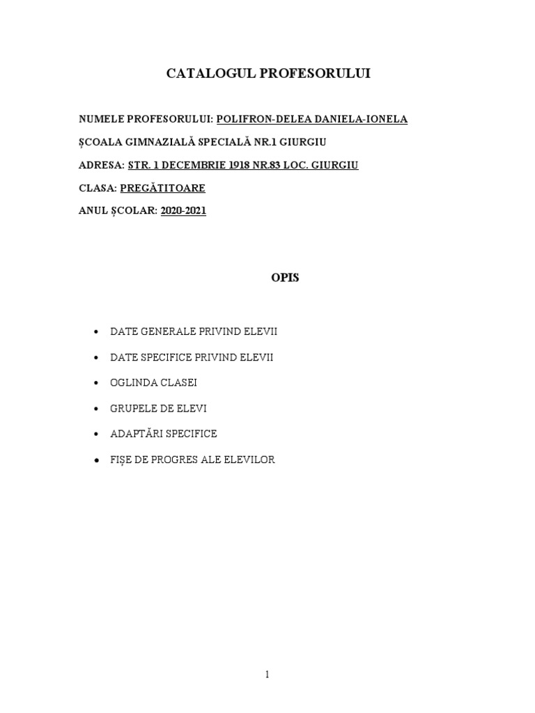 Catalogul Profesorului Bun!! | PDF