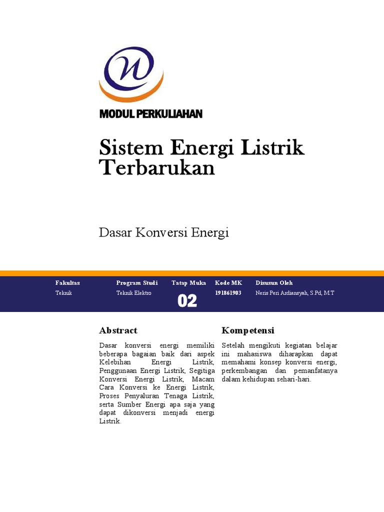 Modul 2 Sistem Energi Listrik Terbarukan | PDF