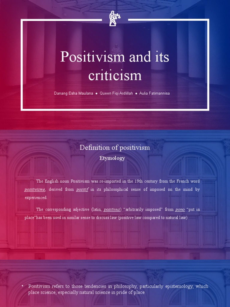 Positivism and Its Criticism | PDF
