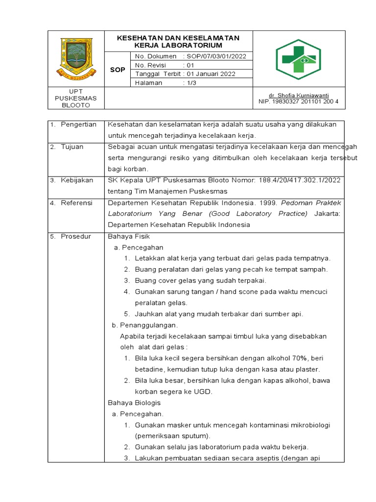 Sop 7 K3 Lab 2019 | PDF