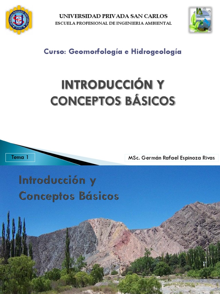 Clase 1 Introduccion y Conceptos Basicos | PDF | Geomorfología | Tierra