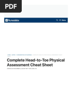 Charting Examples For Physical Assessment | PDF | Neck | Pulse