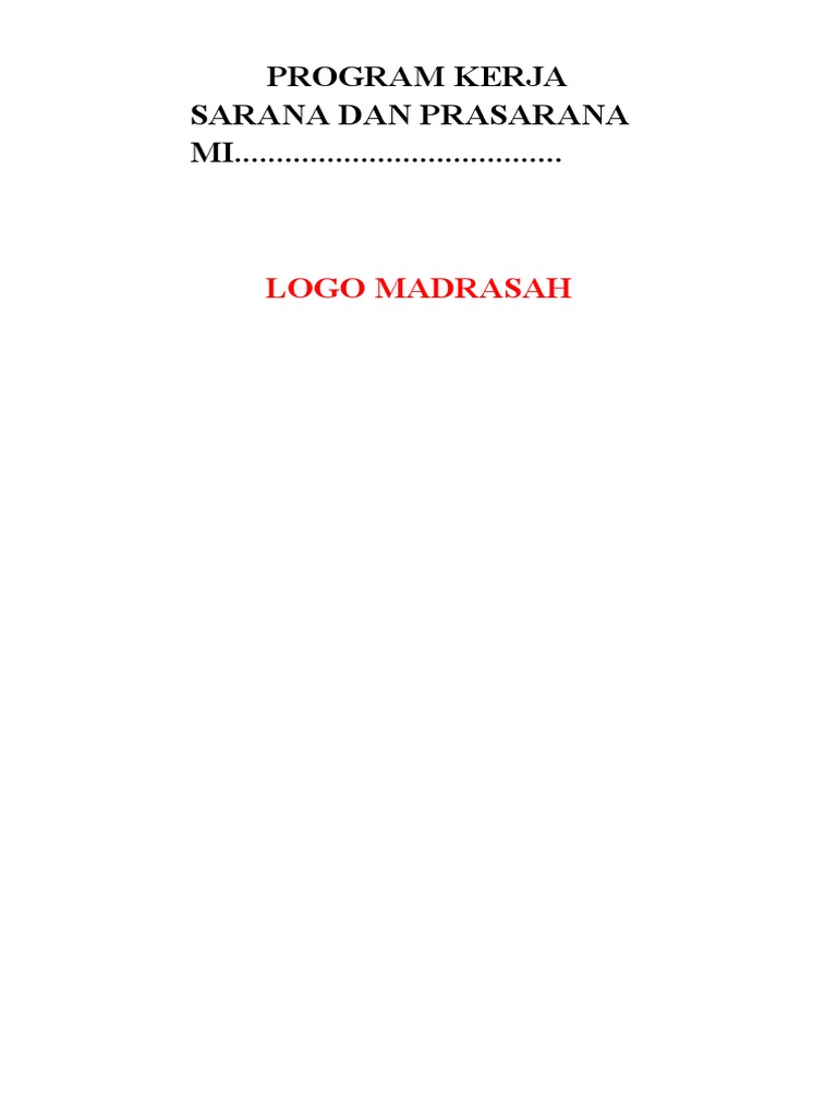 Format Program Sarpras | PDF | Career & Growth