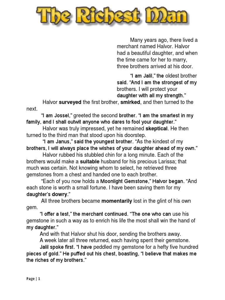 The Richest Man | PDF