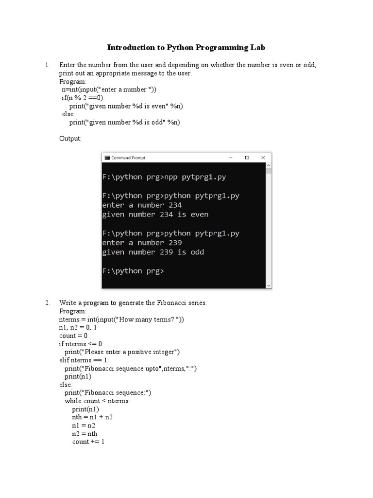 Bca Python Lab | PDF | Computer Programming | Computing Bca Python Lab | PDF | Computer Programming | Computing