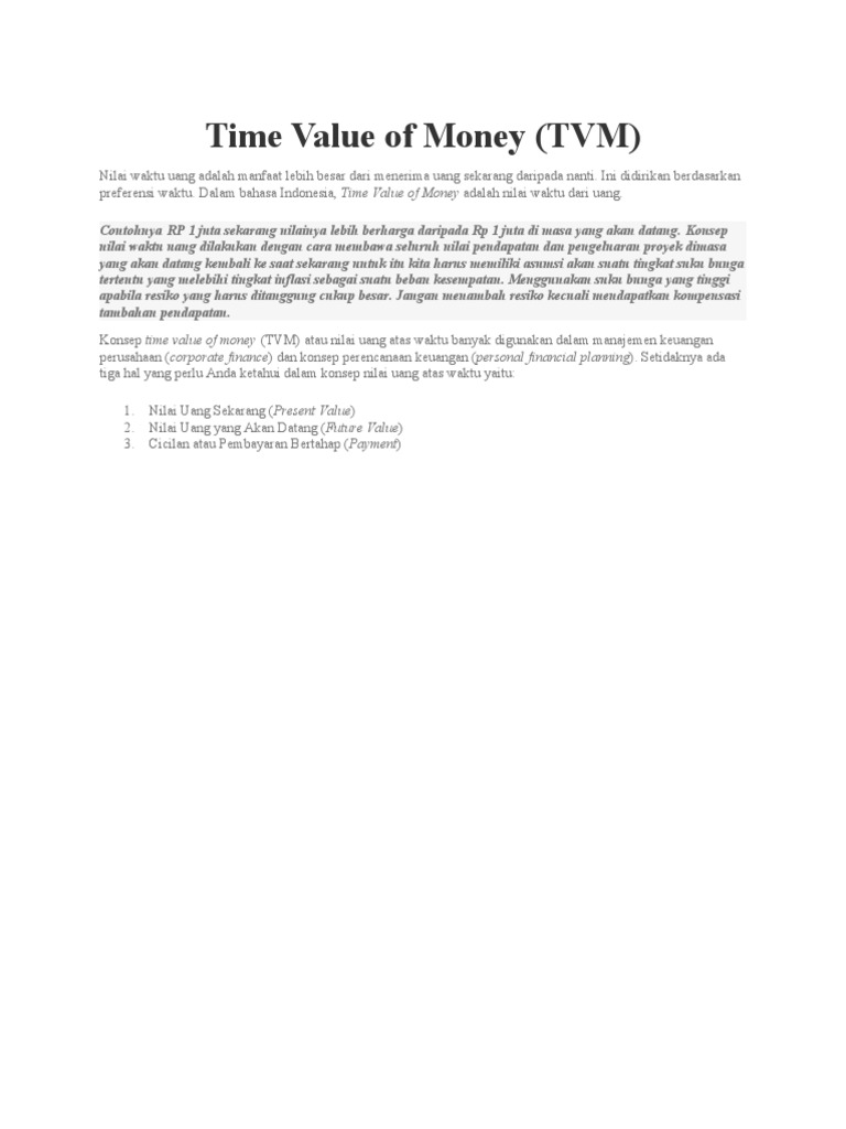 Time Value of Money | PDF