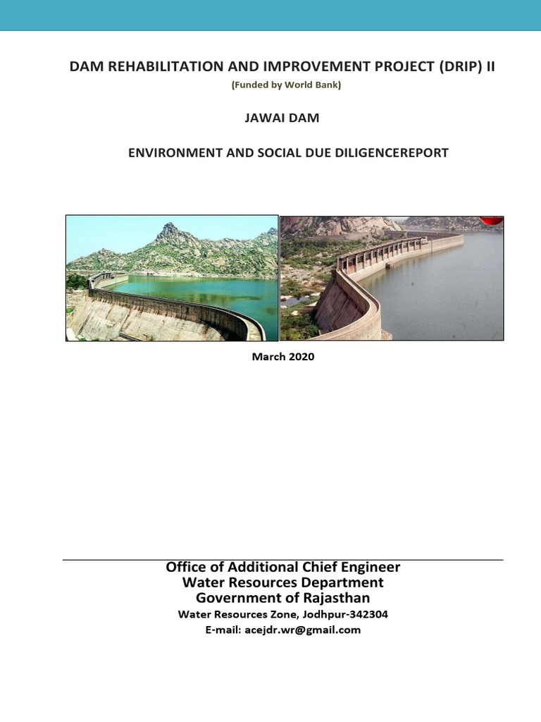 DRIP II ESDD Report Jawai Dam | PDF | Science & Mathematics