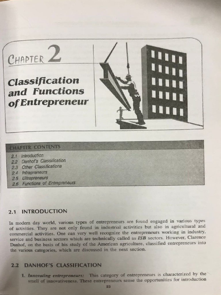 Classification of Entrepreneurs | PDF