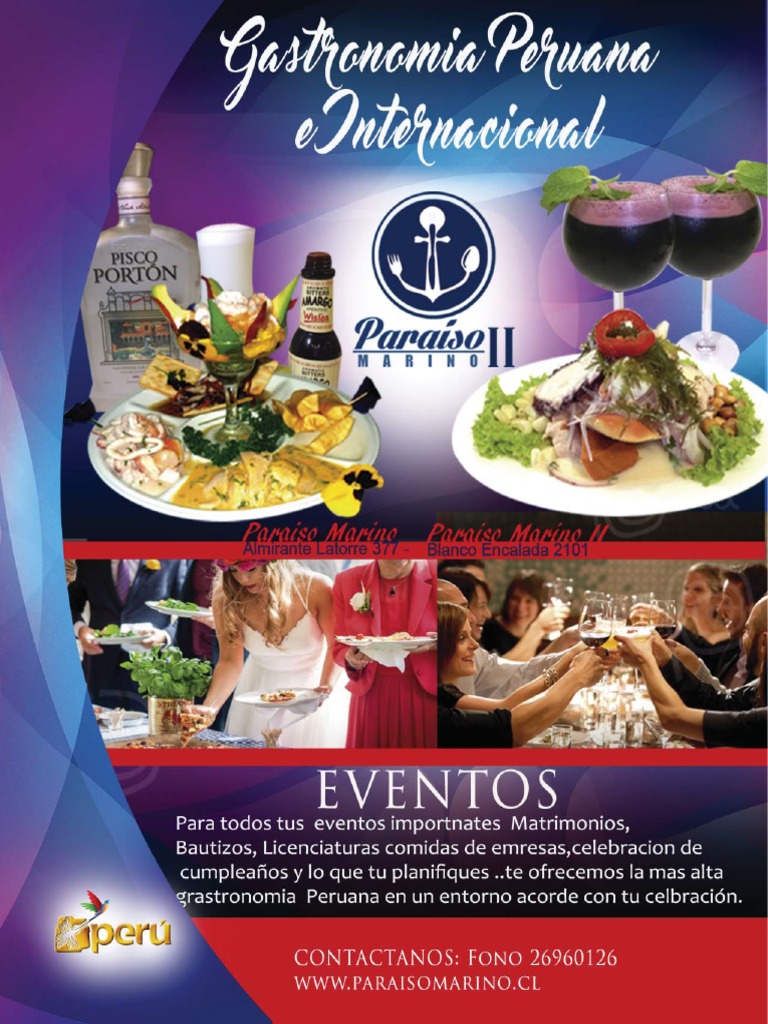 Carta Menu Paraiso Marino | PDF | Mariscos | filete