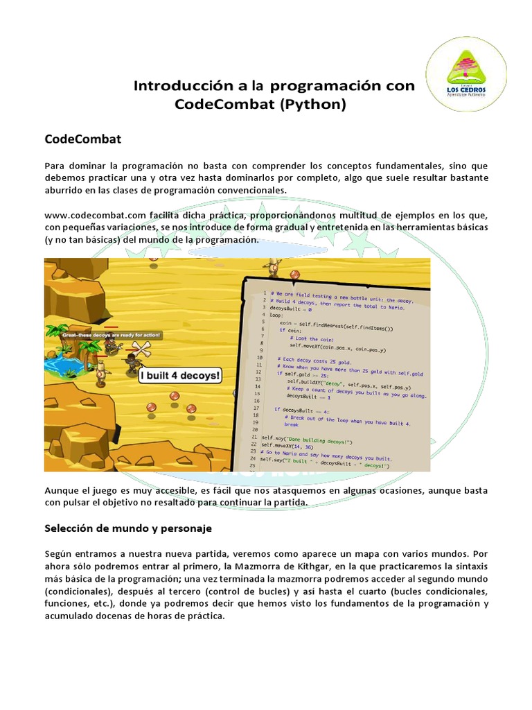 Guía Code Combat Básico | PDF