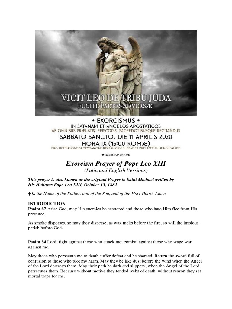 Pope Leo XIII Exorcism Prayer Guide | PDF | Philosophy | Law