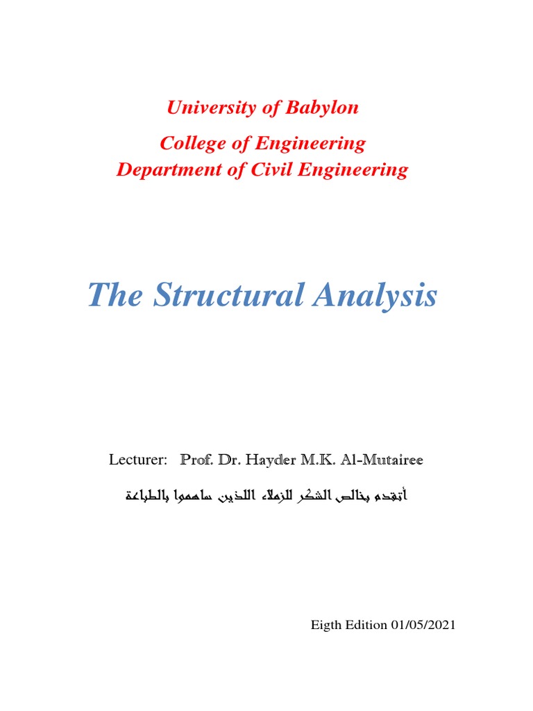 Structural Analysis (Lectures of Building) - 2021 | Download Free PDF | Structural Analysis ...