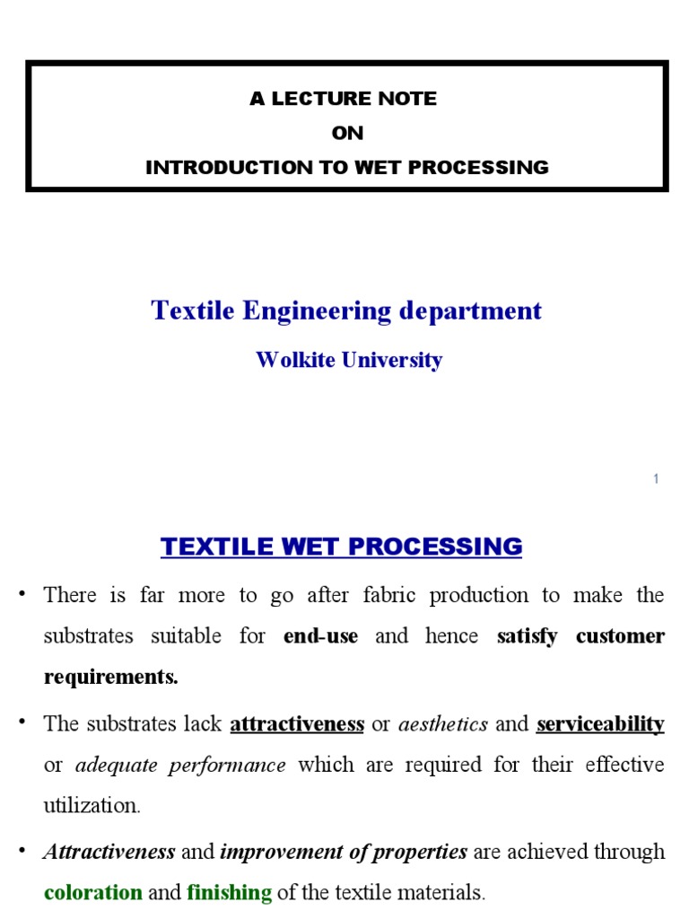 An Introduction to Wet Processing of Textiles | PDF | Textiles | Materials