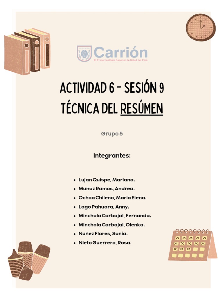 Técnica Del Resumen Semana 9 | PDF