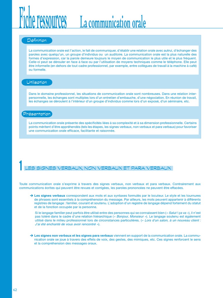 Exercice De Communication Orale Pdf – FZPY