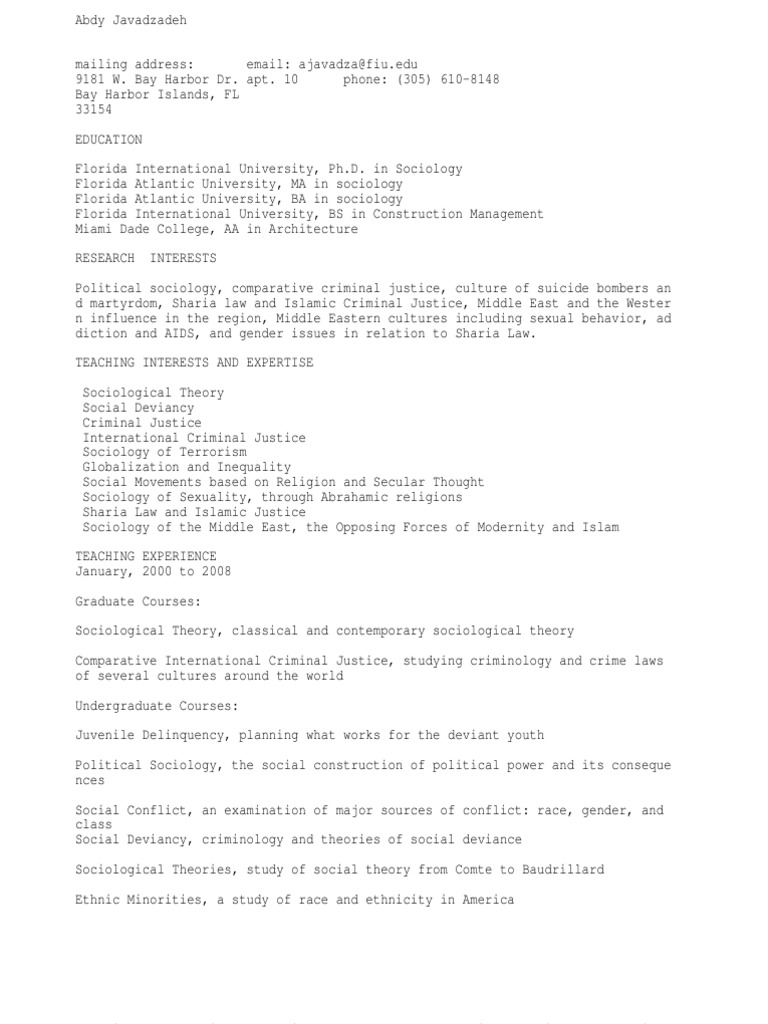 Assistant Professor | PDF | Deviance (Sociology) | Sociology