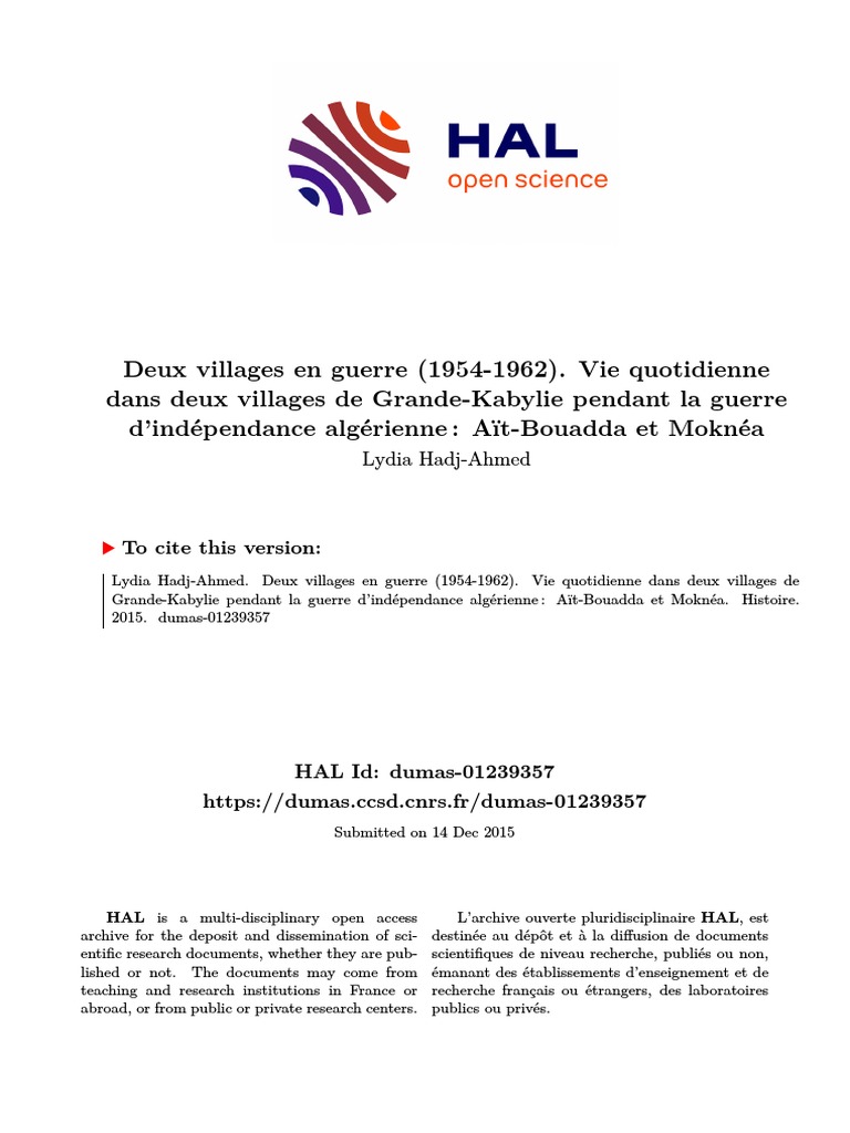 2015 - HADJ - AHMED His-1 | PDF