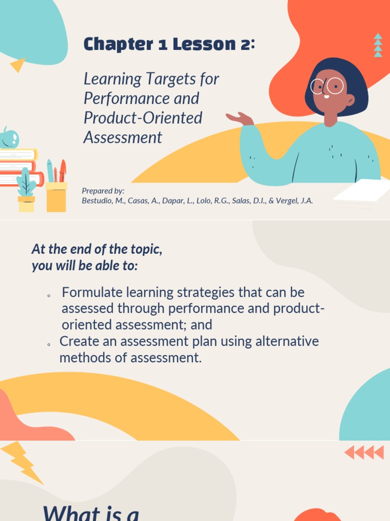Learning Targets for Product Assessment | PDF