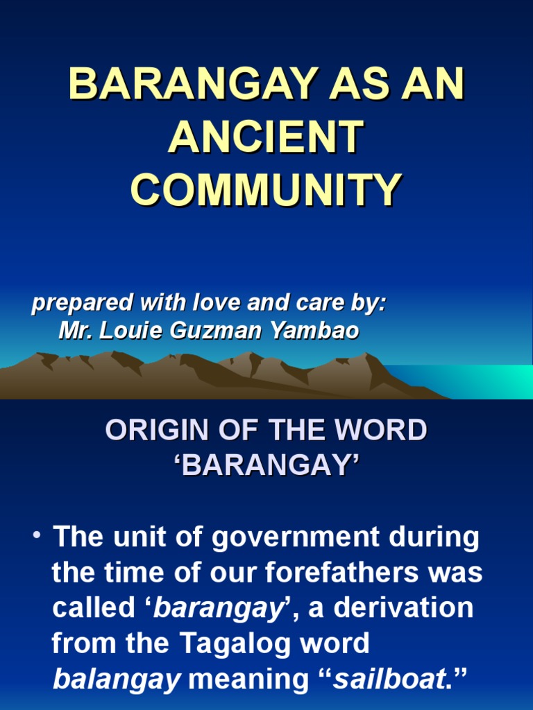 Understanding Barangay Origins and Roles | PDF | Philippines