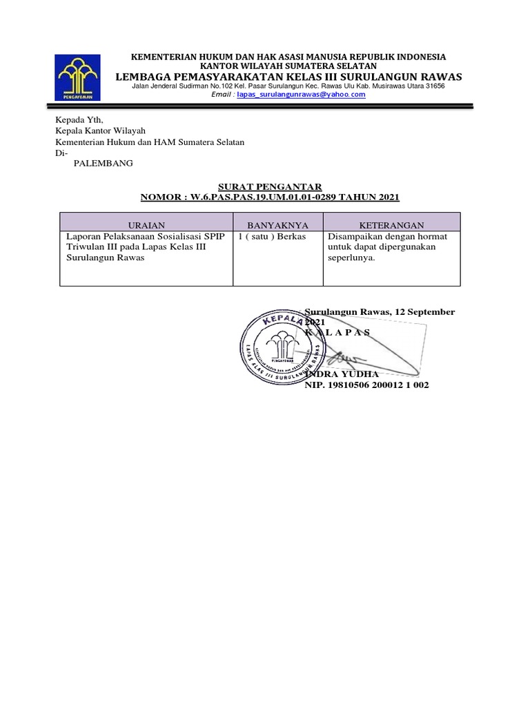 Laporan Sosialisasi Spip b09 2021 | PDF