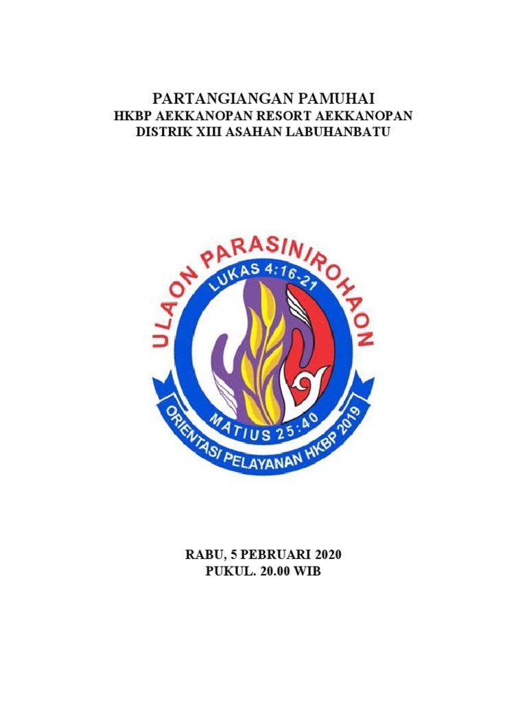 Acara Partangiangan Pamuhai HKBP | PDF