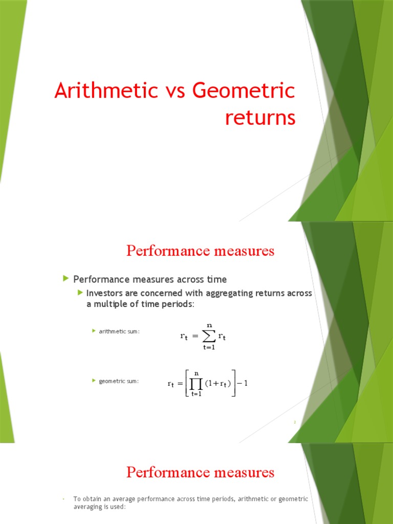 Arithmetic Vs Geometric Returns | PDF