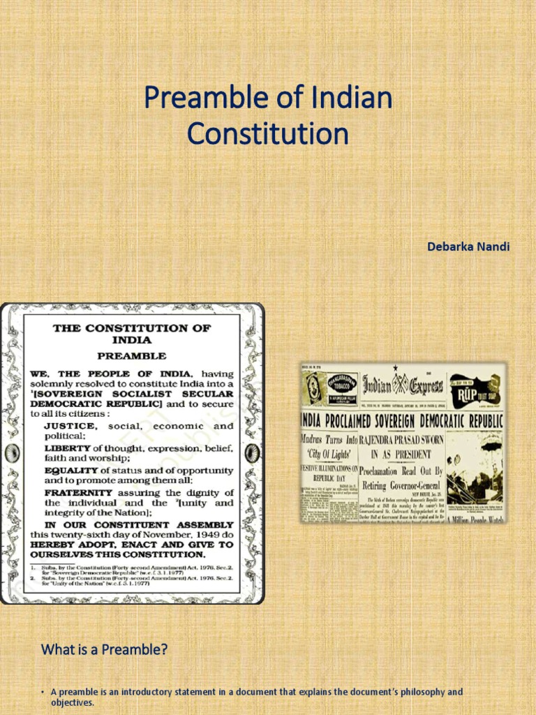 Preamble of The Constitution | PDF | Sources Of Law | Political Science