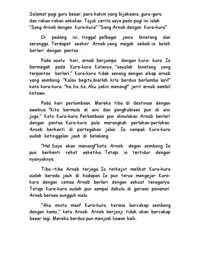Arnab Dengan Kura Kura | PDF
