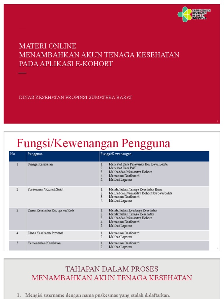 Materi e Kohort Teknis Pengisian Layanan Ibu 2021 | PDF
