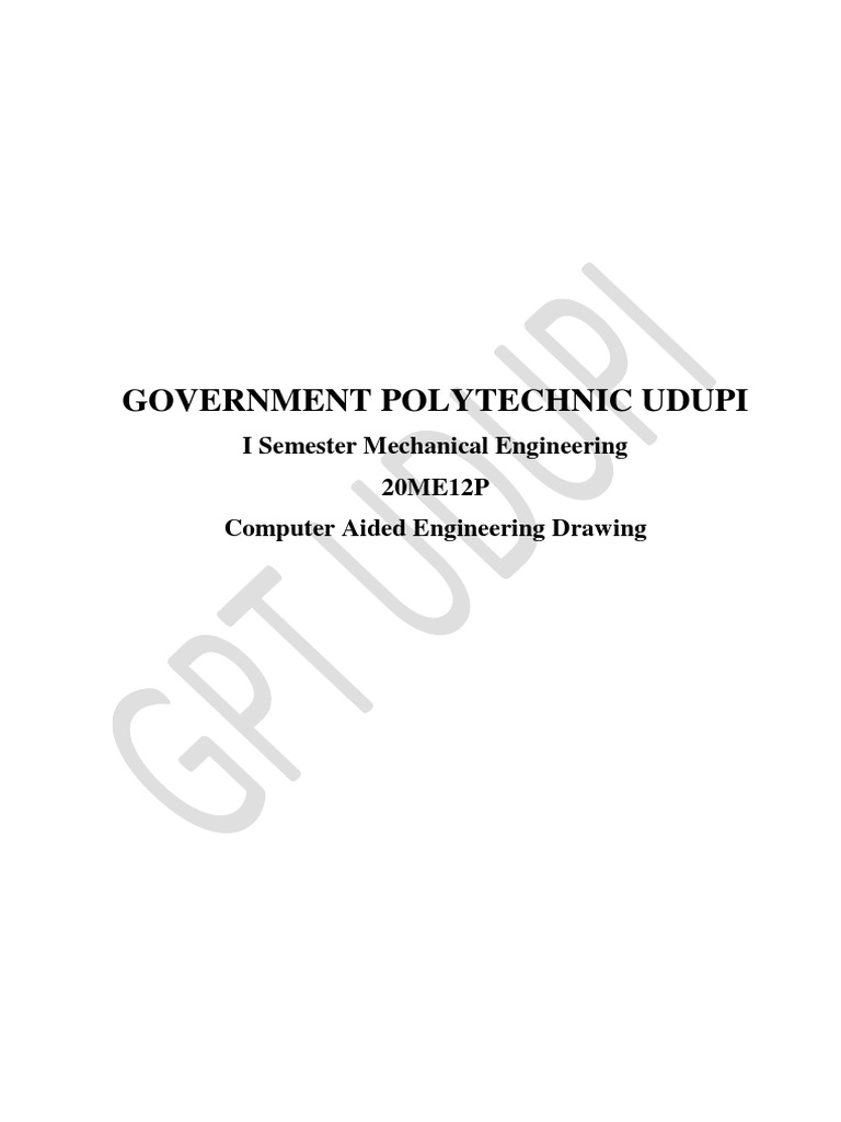 CAED Basics for 1st Semester Engineering | PDF | Pencil | Circle