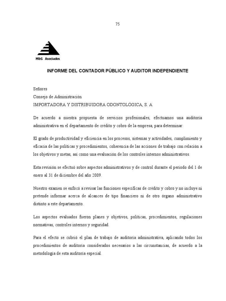 Ejemplo INFORME Administrativo | PDF