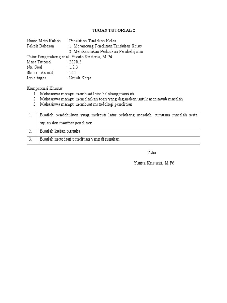 PTK Tugas Tutorial 2 | PDF