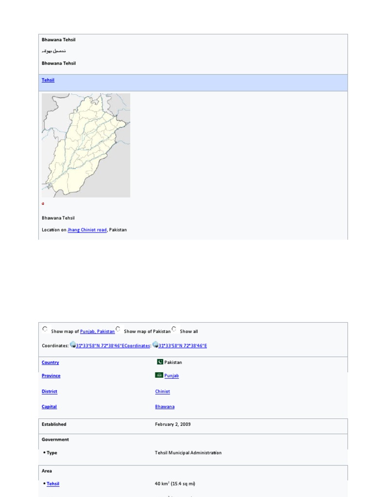 Bhawana Tehsil | PDF