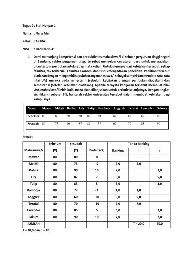 T9 Statistika Neng Meli Ak20a | PDF