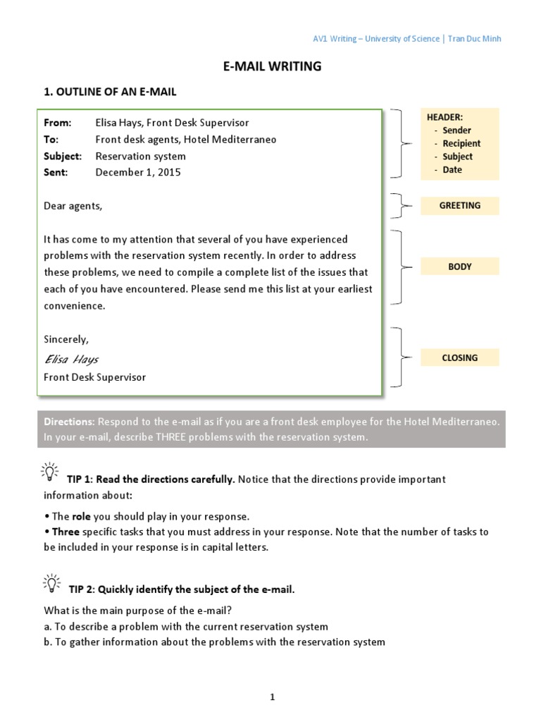 Email Writing | PDF