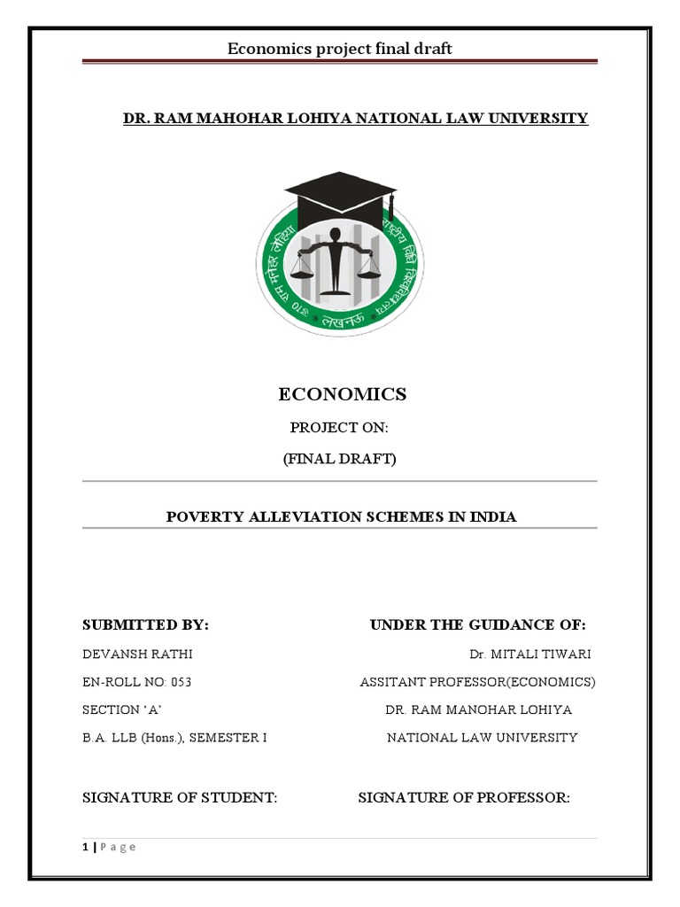 Economics Project Final Draft | Download Free PDF | Poverty | Poverty ...