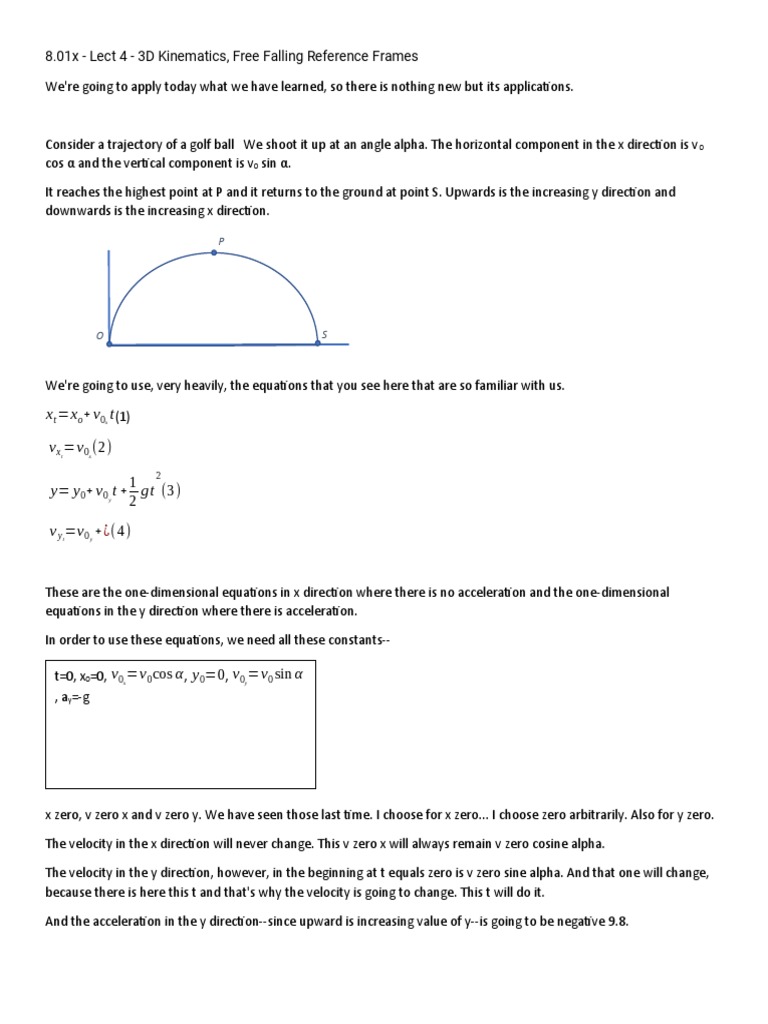 Walter Lewin Notes 4 | Download Free PDF | Physics | Physical Quantities