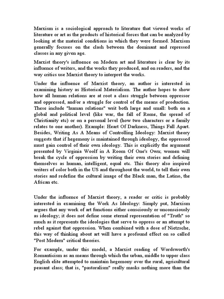 Marxism and Literature | PDF | Marxism | Karl Marx