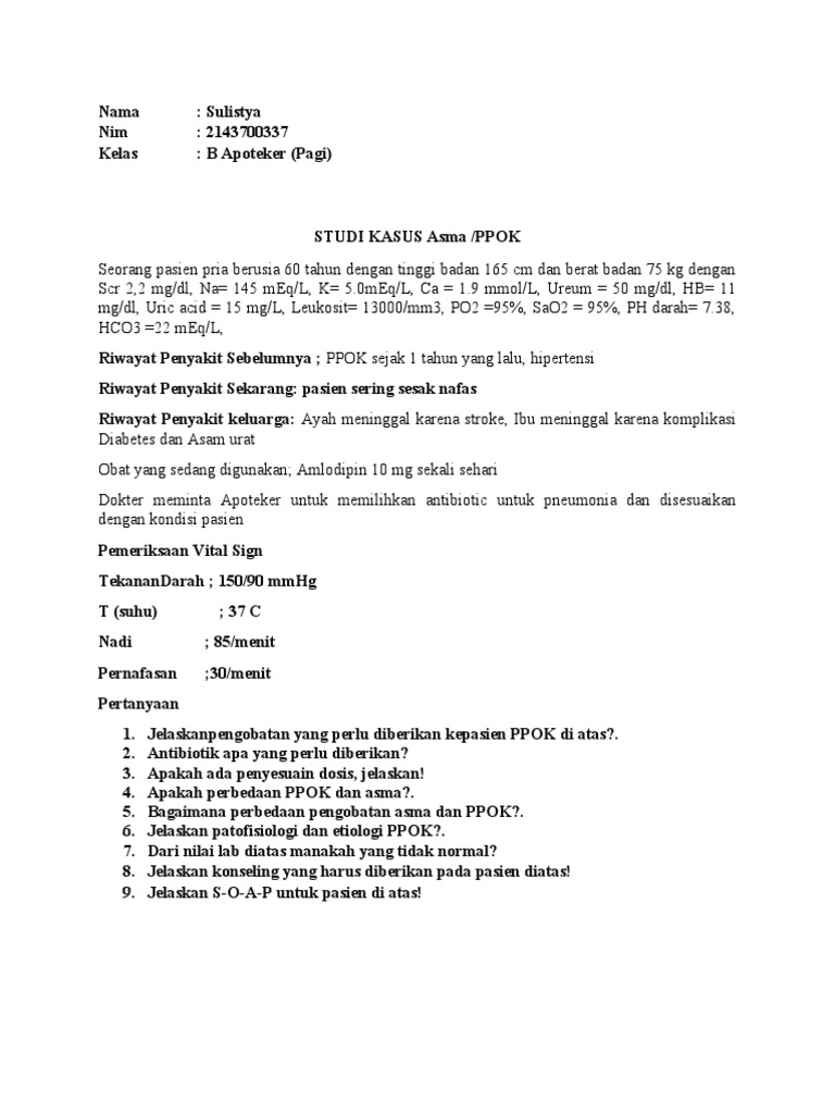 Studi Kasus ASMA Sulistya | PDF