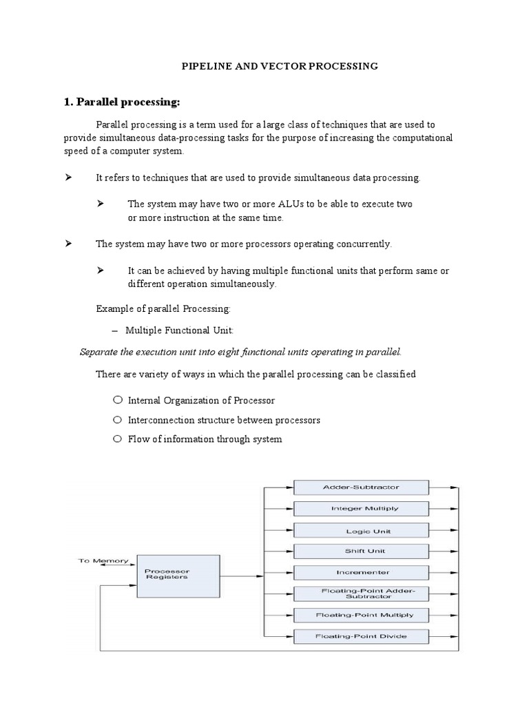 Pipeline and Vector Processing | PDF | Parallel Computing | Central ...