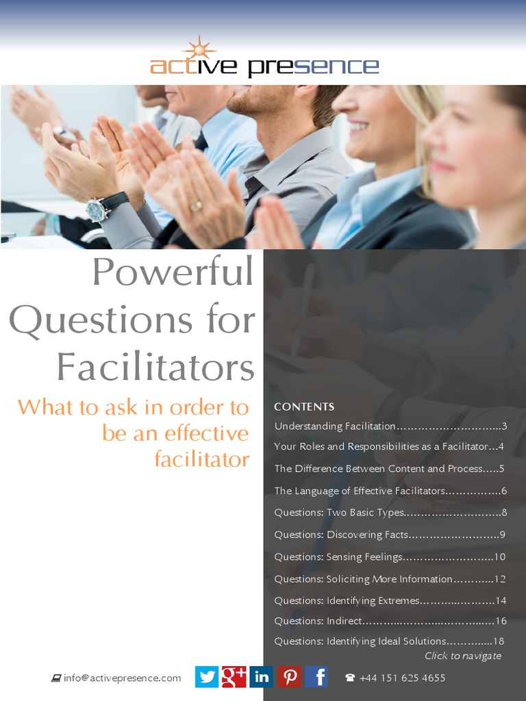 Powerful Questions For Facilitators | PDF | Facilitator | Thought