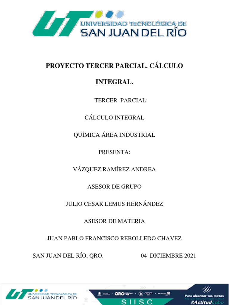 Proyecto Tercer Parcial Calculo Integral - Vázquez Ramírez Andrea | PDF