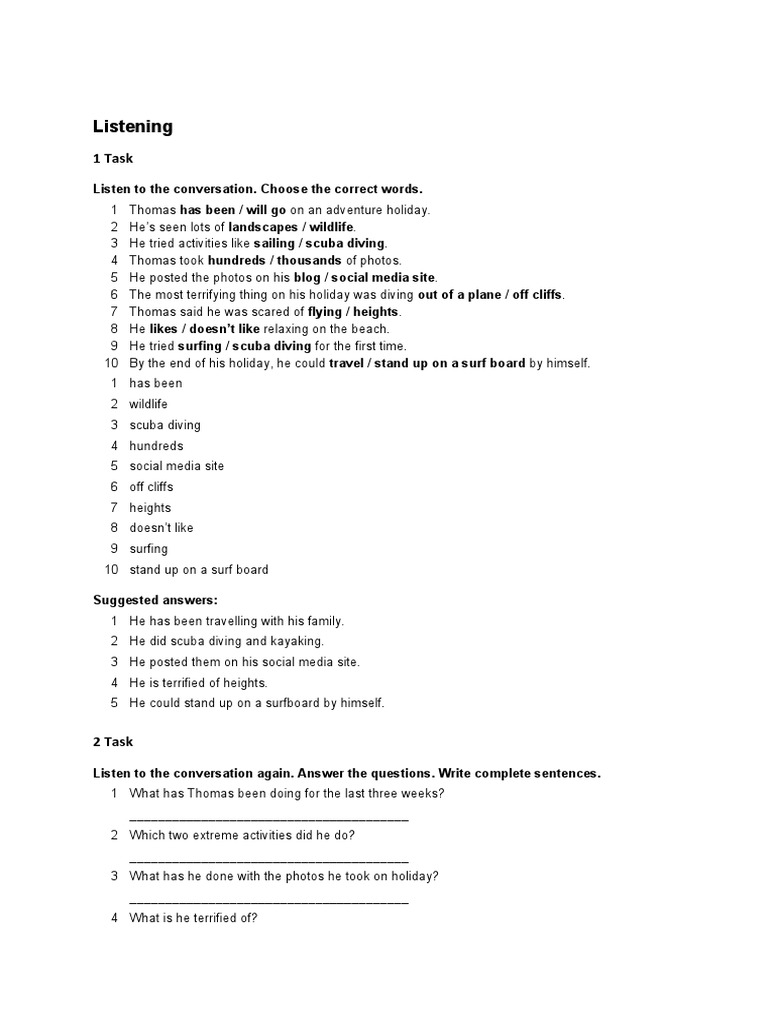 7th Form Listening and Reading (5 Hours) | PDF | Classroom | Teachers