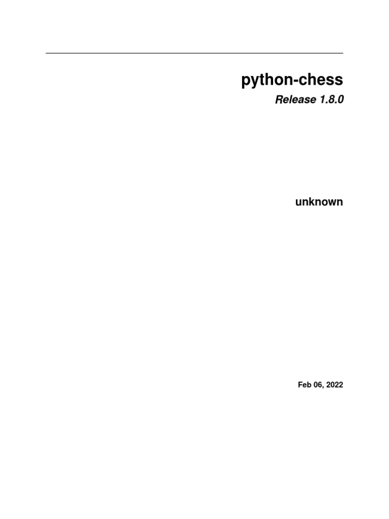 Python Chess | PDF