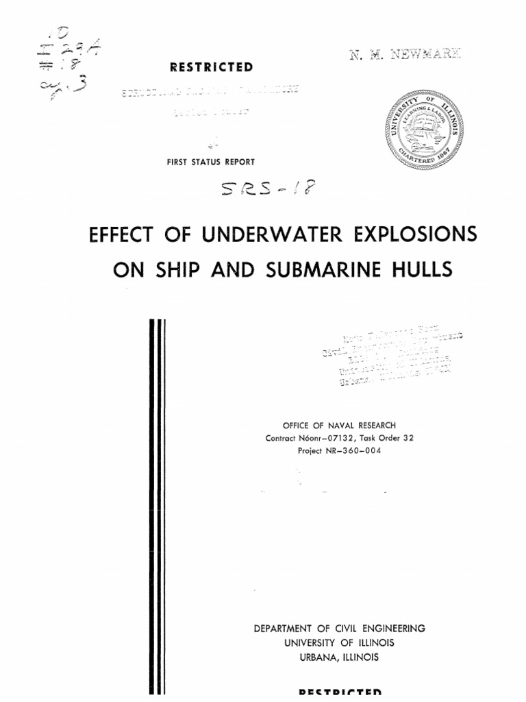 Effect of Underwater Explosions On Ship and Submarine Hulls | PDF | Force | Mechanics