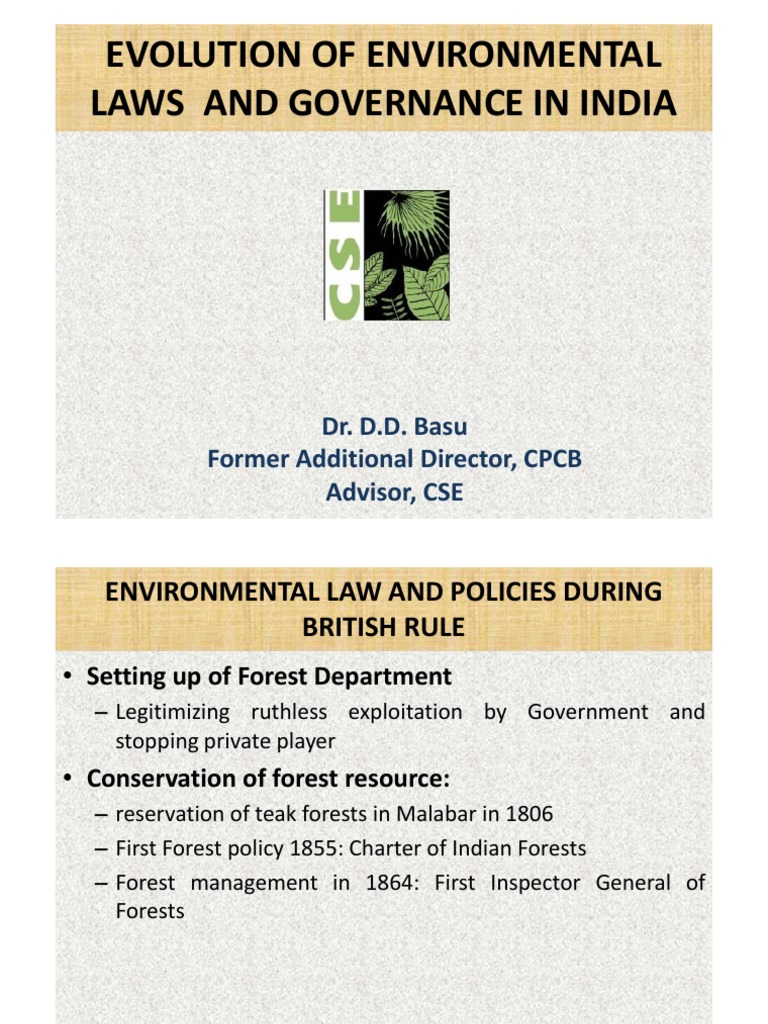 Evolution of Environmental Laws in India | PDF | Science & Mathematics ...