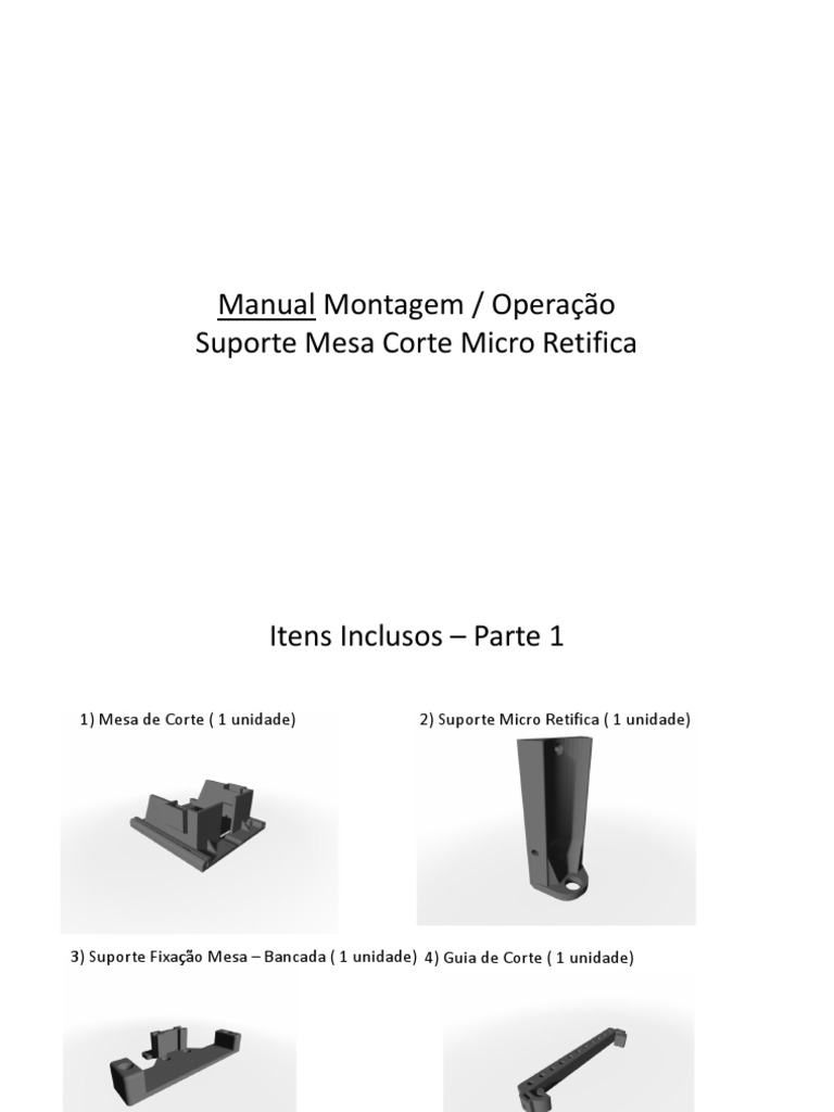 Manual Mesa Corte Micro Retifica FULL | PDF