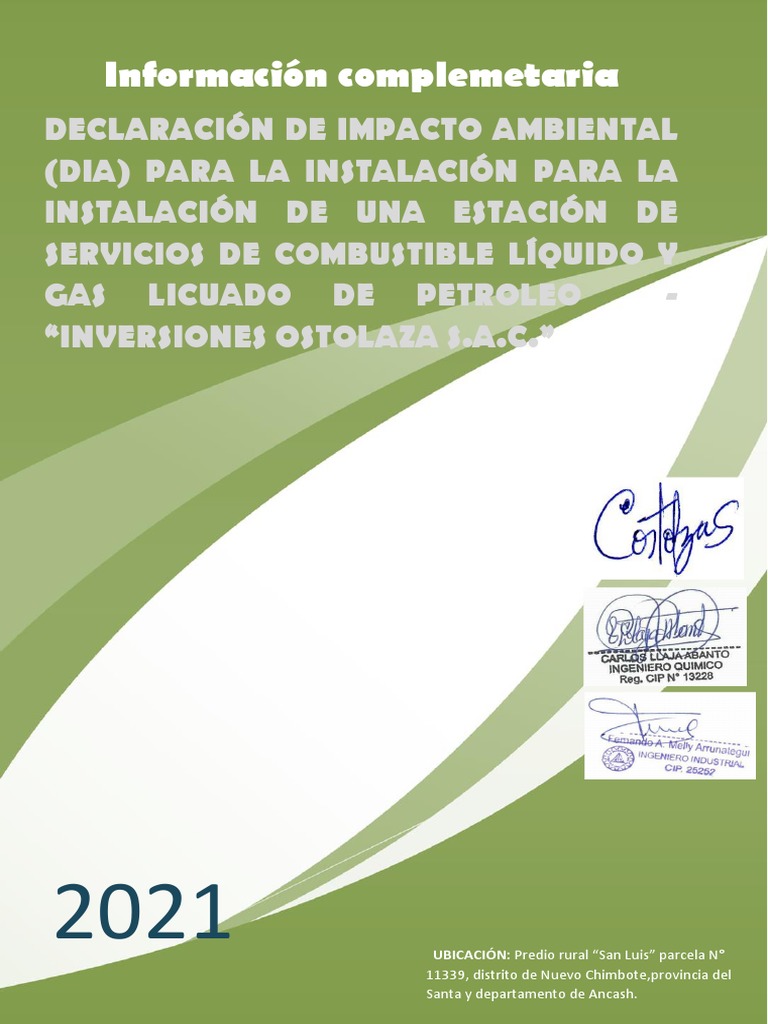 Informacion Complementaria Ostolaza | PDF